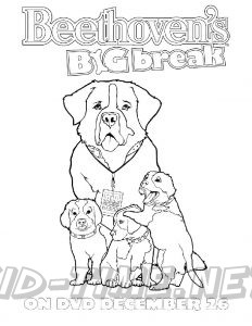Beethoven’s Big Break Coloring Book Pages Sheets – Kids Time Fun Places ...